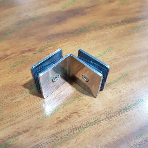 Jual GLASS CLIP L/JEPITAN KACA/KONEKTOR KACA GLASS TO GLASS STAINLESS ...