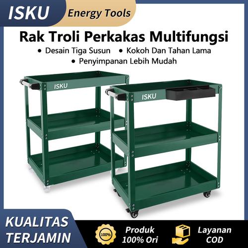Jual Isku Rak Troli Bengkel/Trolly 3 Susun/Bengkel Lemari Rak - Type-B ...