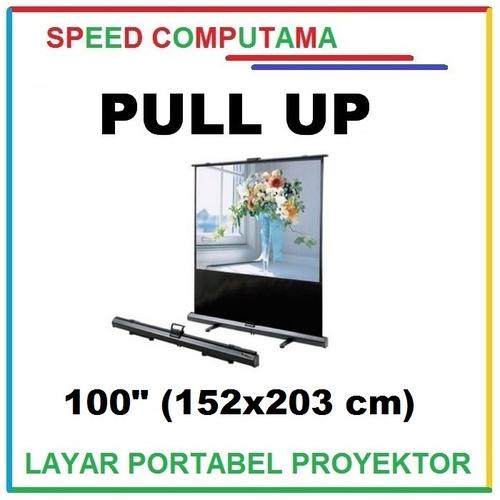 Jual Layar Handy Pull Up Proyektor 100 Screen Projector Portable ...