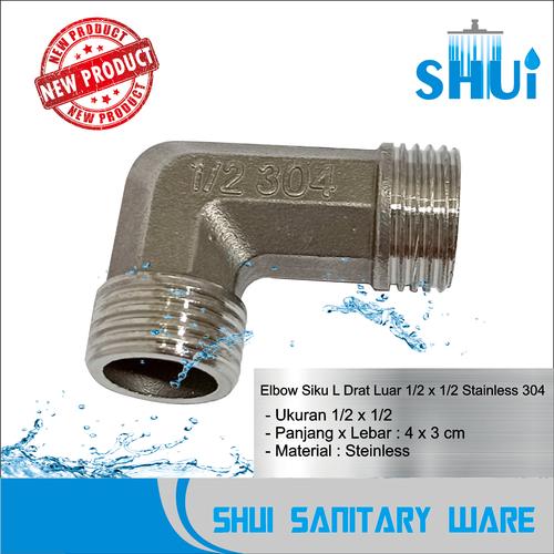 Jual Elbow Siku L Drat Luar 1/2 x 1/2 Stainless 304 - Jakarta Barat ...
