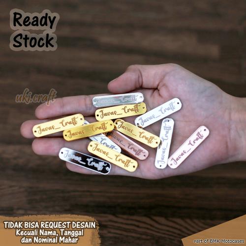 Promo Label Produk - Grafir Label Produk Akrilik - Silver Lubang, 6,3 x ...