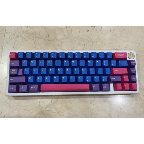 Jual Cub65 E-White Fully Assembled 65% Tri-Mode ANSI Mechanical Keyboar ...