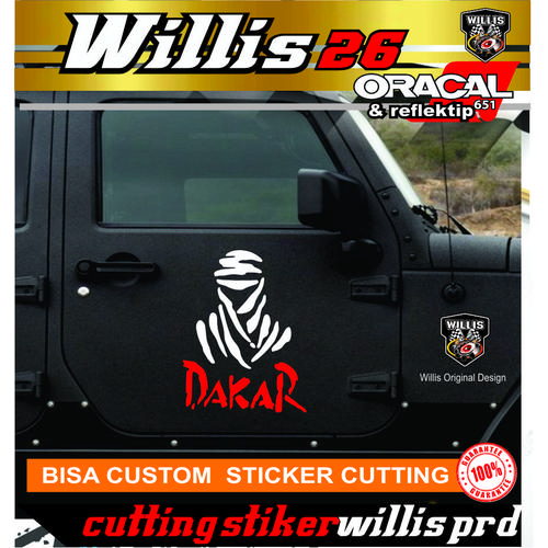 Jual Sticker Pintu Mobil Paris Dakar Rally - PUTIH MERAH - Kab. Garut ...