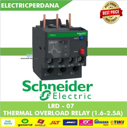 Jual Thermal Overload Relay LRD07 ( 1.6-2.5A ) Schneider ORIGINAL ...
