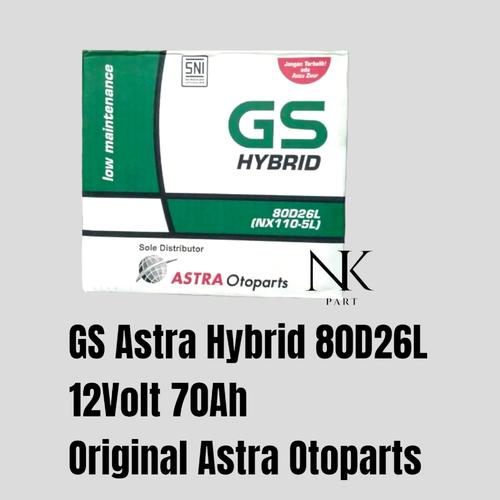 Jual Aki Mobil GS Astra Hybrid NX110 5L 80D26L 70Ah Accu Basah Siap ...