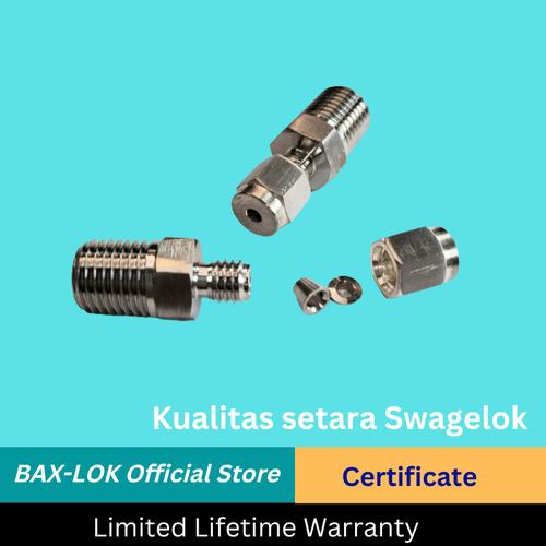 Jual Male Connector 1/8" OD x 1/4" MNPT Bax-Lok , Eq to Swagelok SS-200 ...