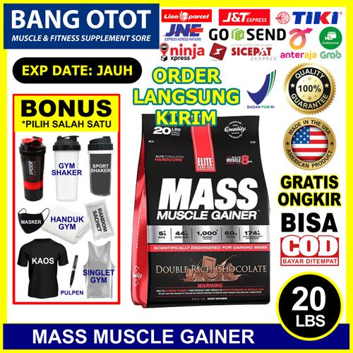 Jual EliteLabs Mass Muscle Gainer 20 Lbs BPOM Elite Labs Mass Gainer ...