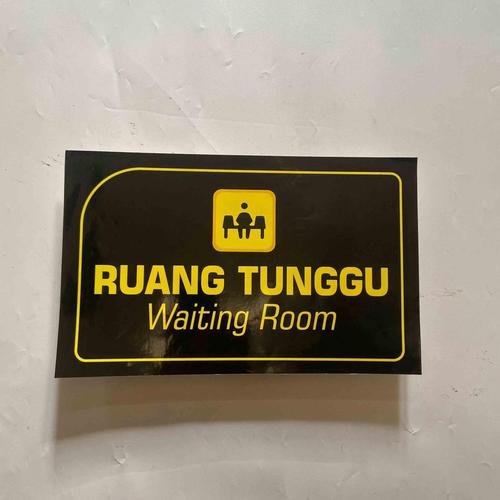 Jual Stiker Ruang Tunggu, Sticker ruang Tunggu, Laminasi Glossy ...