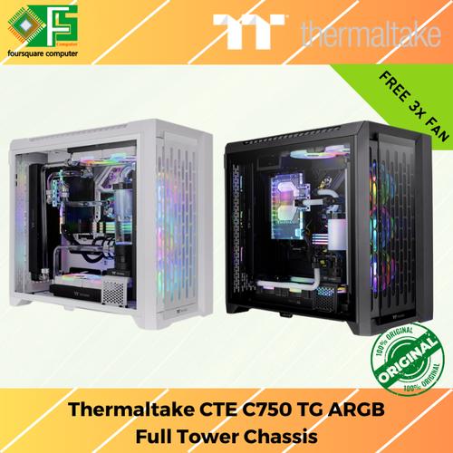 Jual Thermaltake CTE C750 TG ARGB Full Tower Chassis White Black PC Casing - Hitam - Kota ...