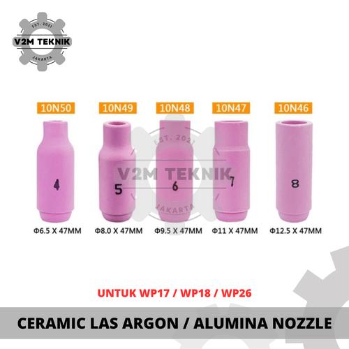 Jual Keramik Argon Las WP 17/18/26 / Ceramic Las Tig Argon / Alumina ...