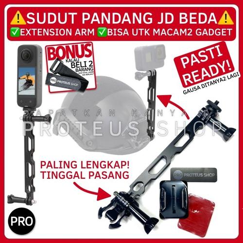 Jual EXTENSION ARM BRACKET GOPRO INSTA360 X3 CAM MOUNT MOTOR SEPEDA ...
