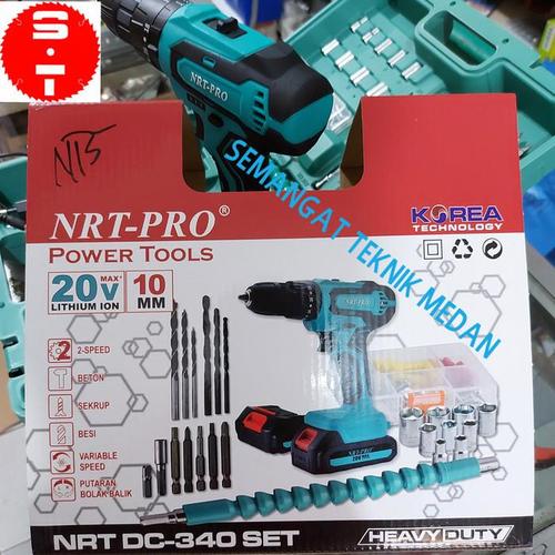 Jual 340HD BOR BETON LITHIUM BATERAI CORDLESS IMPACT 20V DC-340 NRT PRO ...
