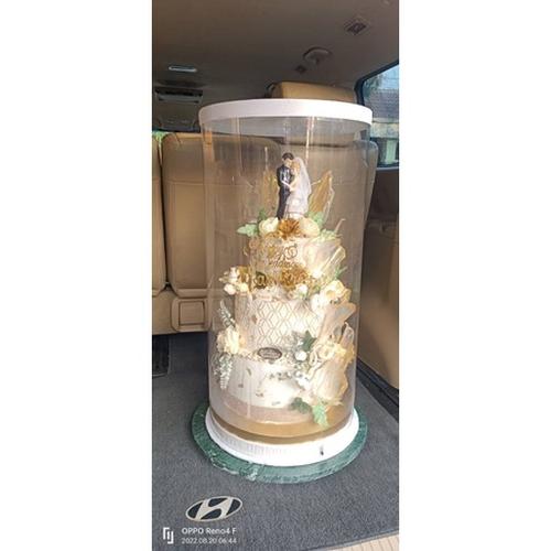Jual D50 x T70 Cm Cake Box Bulat Mika Tinggi 20 inch Transparent ...