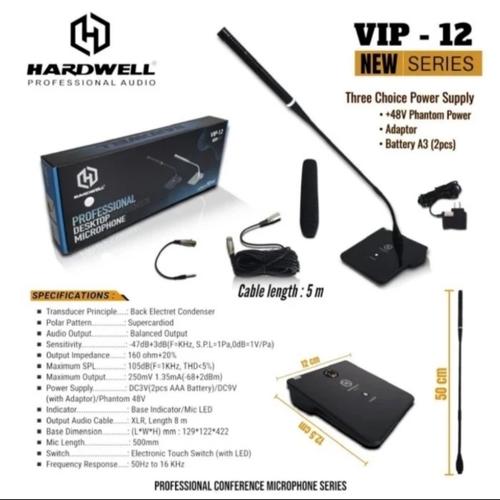 Jual MICROPHONE MIC MEJA PODIUM CONFERENCE HARDWELL VIP 12 ORIGINAL ...