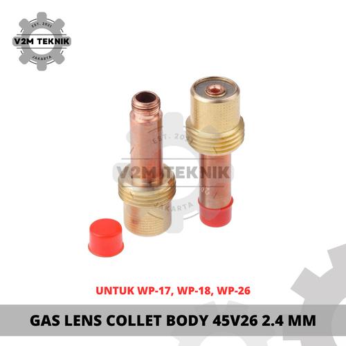 Promo Gas Lens 45V26 / Collet Body Gas Lens 2.4 MM untuk WP-17 WP-18 WP ...