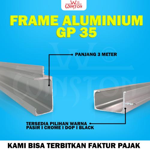 Jual Frame Edging Handle Pintu Panel GP 35 Alumunium Chrome Sand DOP ...
