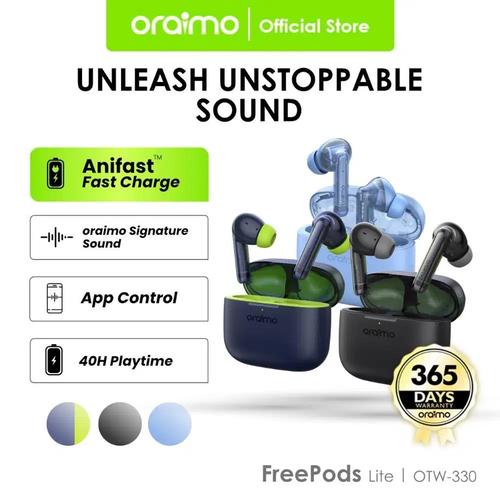 Jual Oraimo TWS Earphone Bluetooth v5.3 Freepods Lite Waterproof OTW ...