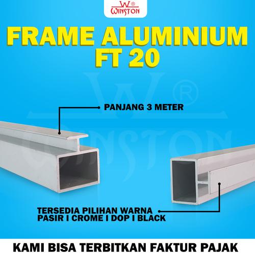 Jual FRAME ALUMINIUM KACA / FRAME ALUMINIUM PEMBATAS KACA FT 20 ...