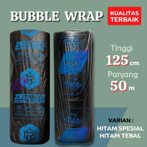 Jual PLASTIK BUBBLE / BUBLE / BABEL WRAP ROLL VARIAN HITAM 125x50 ...