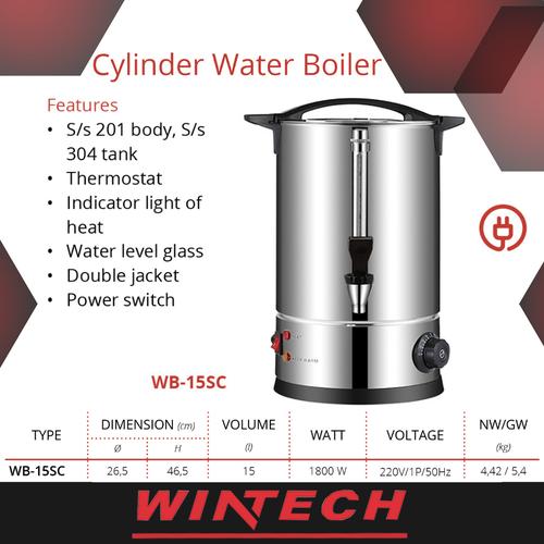 Jual Getra WB-15SC Cylinder Water Boiler Teko Pemanas Air Listrik ...