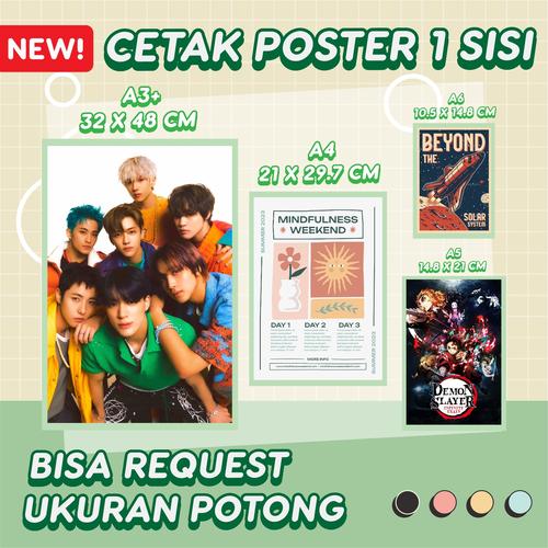 Jual Cetak poster Custom A3 | A4 | A5 | A6 1 Sisi - A3+(31x47 cm), Art ...