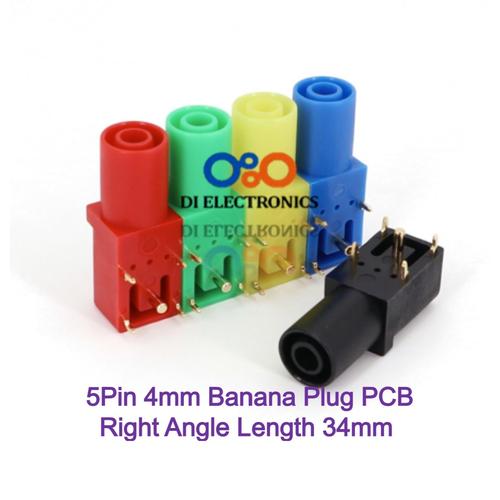 Jual 4mm Insulated Banana Socket Female Plug Gold Plated 5Pin PCB ...