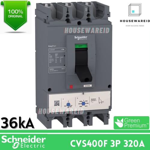 Promo MCCB 3p 320a CVS 3 Phase 320 Ampere Schneider CVS400F LV540305 ...