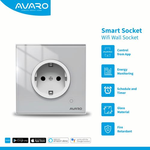 Jual AVARO WIFI Smart Wall Socket Colokan Listrik Dinding 16A - 3000W ...
