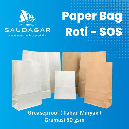 Jual Paper bag roti / kantong kertas makanan SOS - S Anti Minyak ...