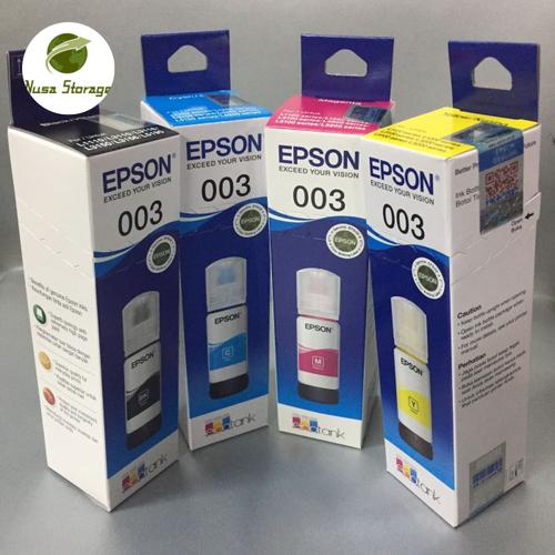 Jual Tinta Epson 003 Black Cyan Magenta Yellow Pilih Satu Warna L3110 ...