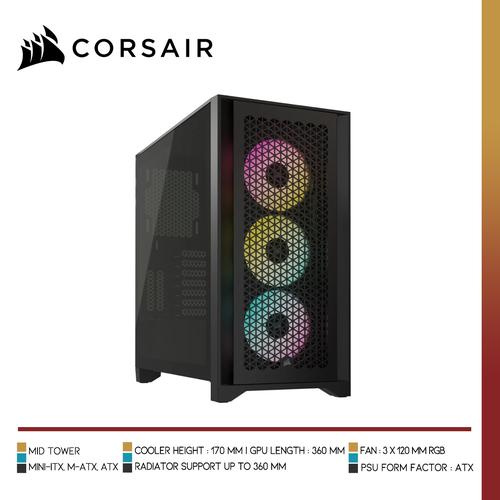 Promo CORSAIR iCUE 4000D RGB AIRFLOW Mid-Tower Case - Hitam RGB AF ...