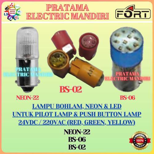 Jual FORT LAMPU LED UNTUK PILOT LAMP PUSH BUTTON LAMP 16MM BS02 24V 220V - 24VDC -GREEN ...
