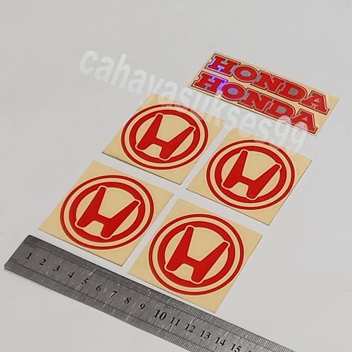 Jual Sticker Motor Logo Honda Merah Bulat Kecil Stiker Helm Tangki ...