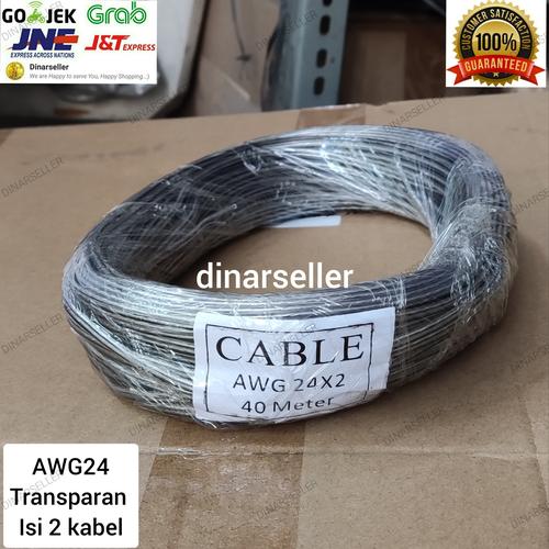 Jual KABEL SERABUT AWG 24 X 2 TRANSPARAN SILVER / KABEL AWG-24 (40 METER) - Jakarta Barat ...
