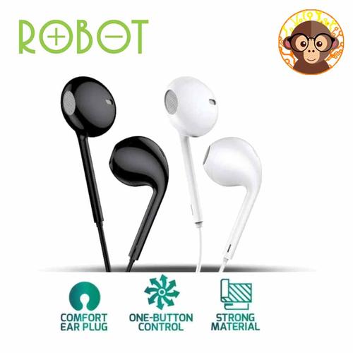 Jual Earphone Headset Robot RE10 Semi In Ear Wire Kabel Original ...