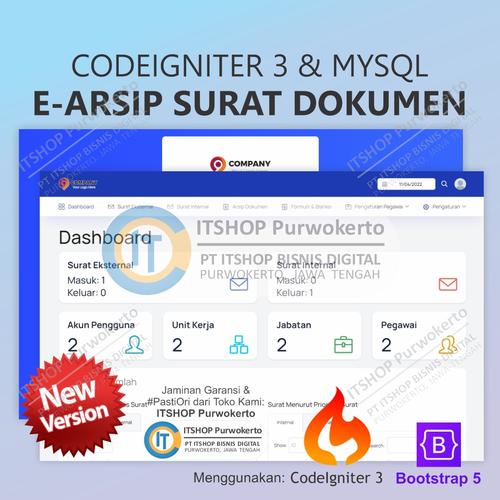 Jual Source Code Codeigniter Aplikasi Web E-Arsip 2 Surat Dokumen PDF ...