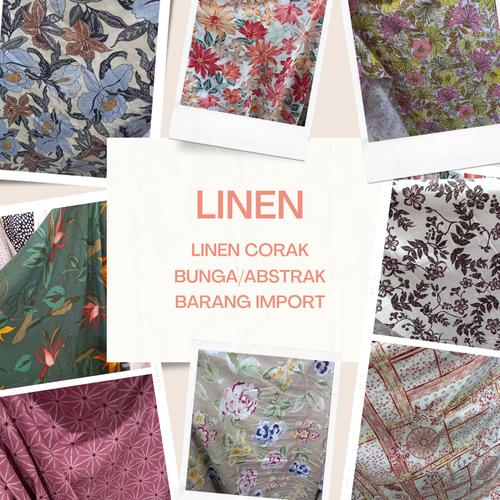 Jual KAIN LINEN PREMIUM IMPORT GARMENT BANYAK CORAK - 8 - Jakarta Timur ...