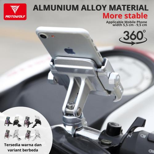 Promo Phone Holder Motowolf V3 Holder HP Motor Stang Spion Almunium Alloy - STANG HITAM - Kota ...