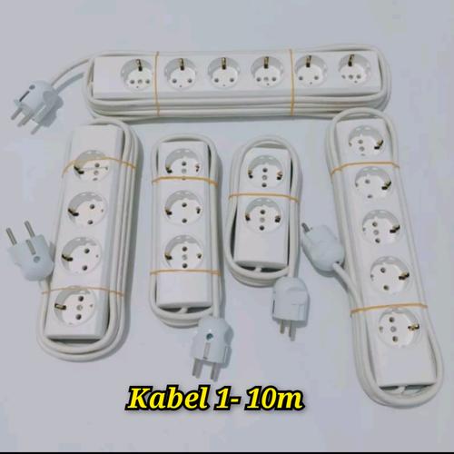 Jual Stop Kontak Colokan BROCO 5 Lubang 16A Kabel 2x0.75 listrik 3 ...