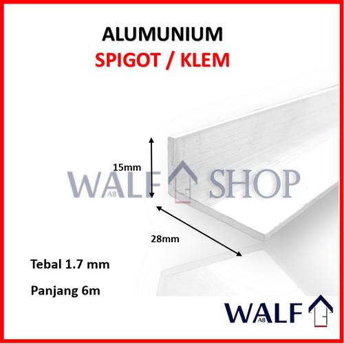 Jual Siku Spigot Klem Alumunium 15mm x 28mm x 1.7mm Pjg 6m BACA ...