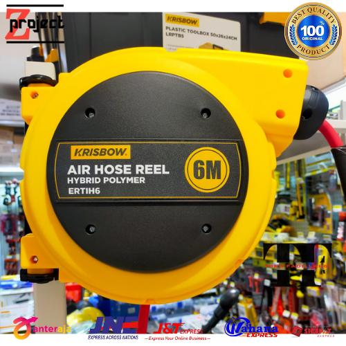 Jual KRISBOW Air Hose Reel gulungan selang angin otomatis 6M/9M/15M - 15 meter - Jakarta Timur ...