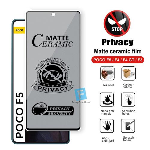 Jual Tempered Glass Xiaomi Poco F5 F4 GT F3 Layar Ceramic Matte Anti ...