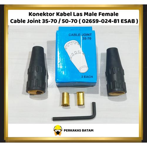 Jual Konektor Kabel Las Male Female 35 50 70 ESAB ZBK Cable Connector ...