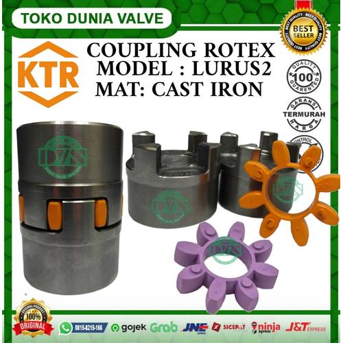 Jual KTR GR 19/24 MAX.BORE 24mm STEEL ROTEX COUPLING LURUS-LURUS - SET ...