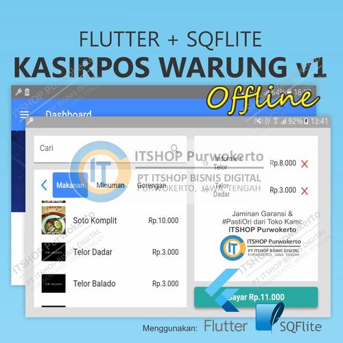 Jual Source Code Android Flutter KasirPOS untuk Warung - Kab. Banyumas ...