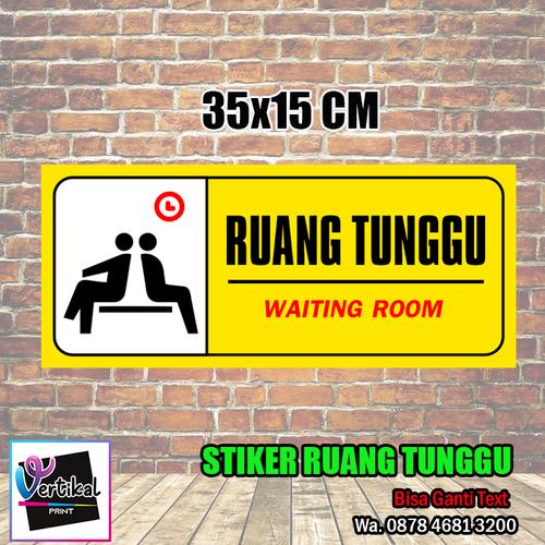 Jual Cetak Print Stiker Vinyl Ruang Tunggu Waiting Room Sticker ...