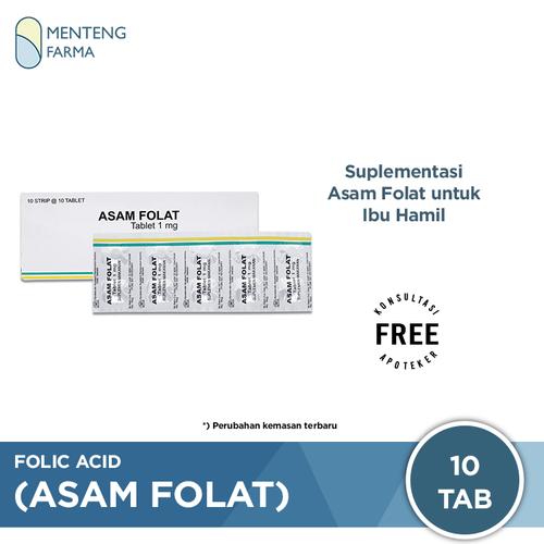 Jual Folic Acid 1 Mg 10 Tablet - Vitamin Asam Folat Ibu Hamil dan ...