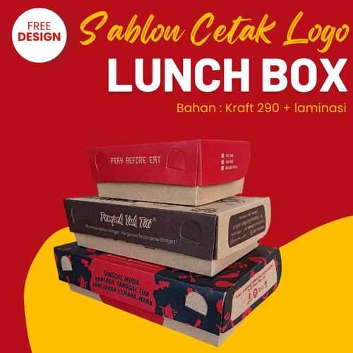 Jual SABLON CETAK LOGO CUSTOM LUNCH BOX LUNCHBOX UKURAN S M L - L, Hitam - Kab. Sleman ...