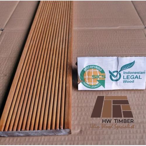 Jual Papan Decking Antislip Reeded Ulin Kalimantan 2CM X 10,5CM X 100CM ...