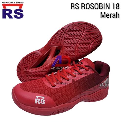 Jual Sepatu Badminton RS Rosobin 18 Merah Marun Original Bulutangkis ...